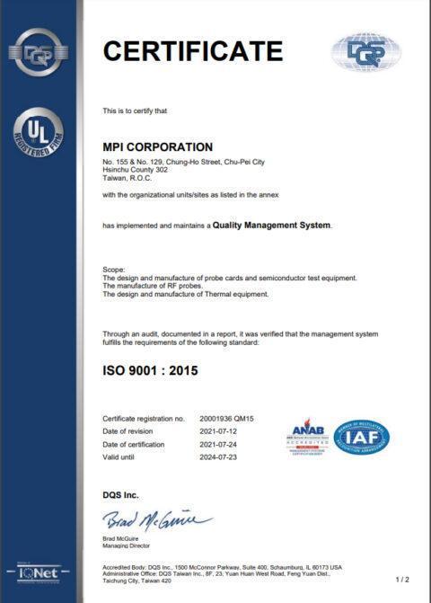 Iso 9001 | MPI Thermal